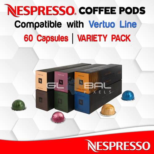Nespresso Coffee Pods Vertuo Line 60 Capsule 6 Sleeves Variety Pack ...