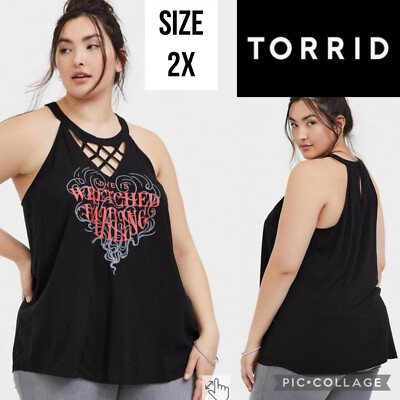 Torrid Womens Tank Top Disney Villains Love Is Wretched Black Goddess ...