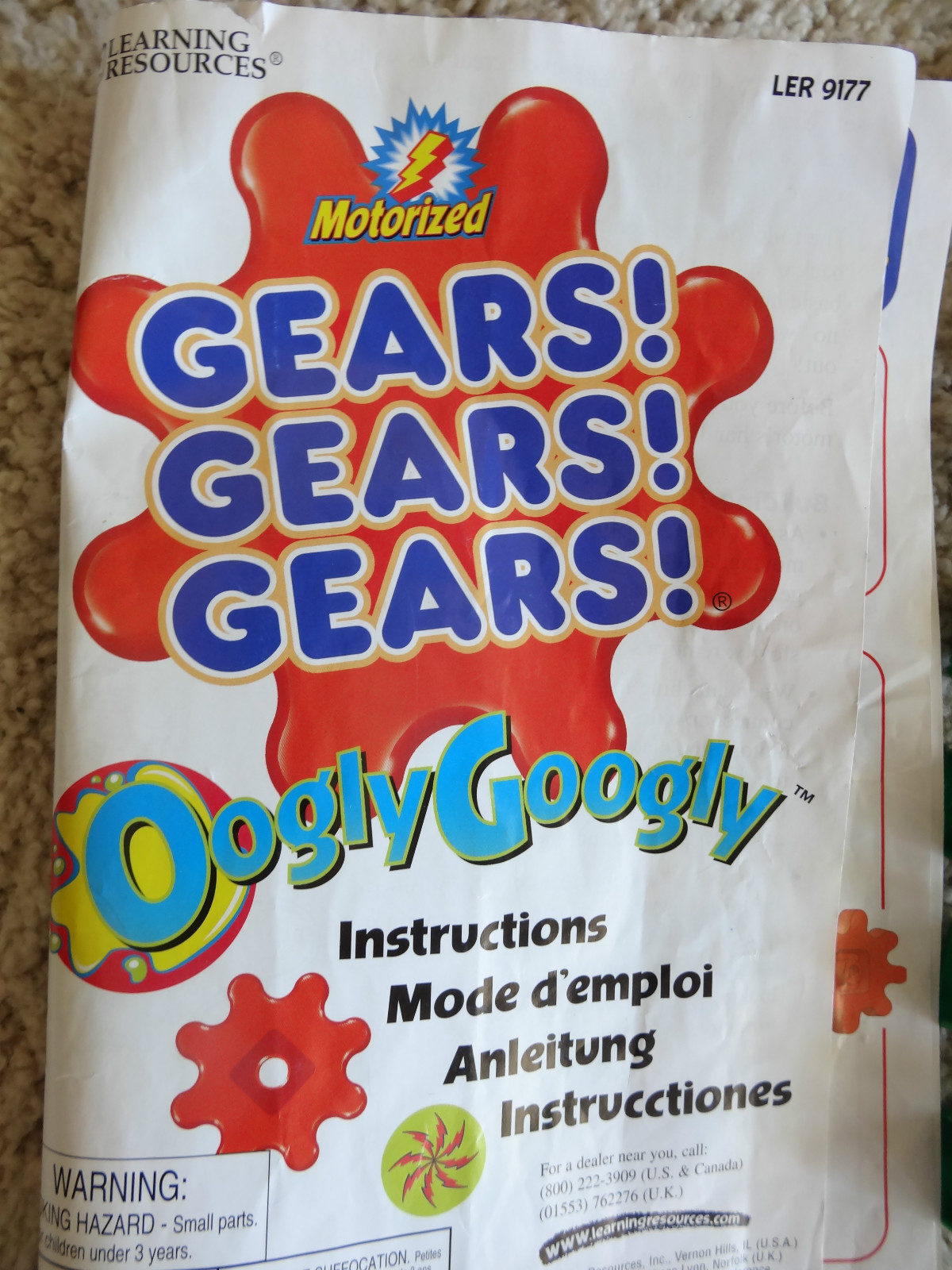 Gears Oogly Googly Learning Resources Building Set LER9177 | eBay
