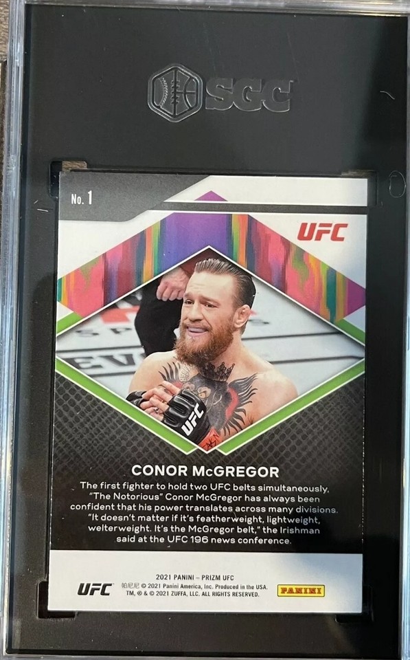 2021 PANINI PRIZM UFC #1 CONOR MCGREGOR FEARLESS 1ST EDITION. SGC 10 ...