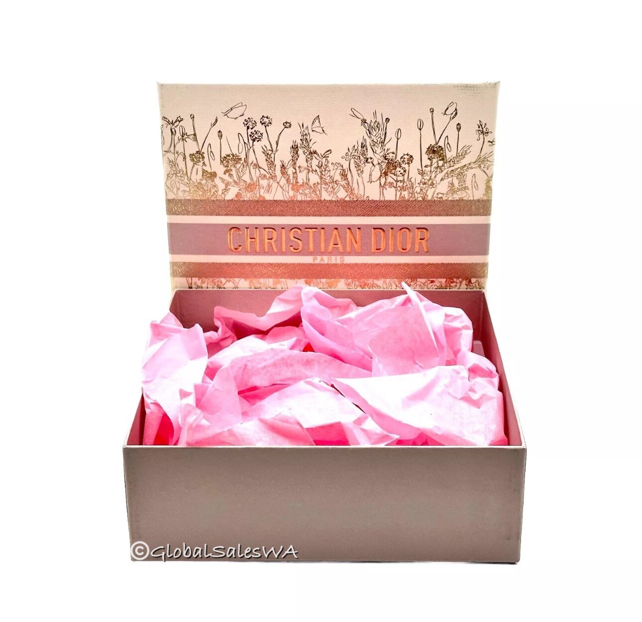 Christian Dior Logo Beige Blush Gold Beauty Gift Box 8.5x8.5x3 Limited ...