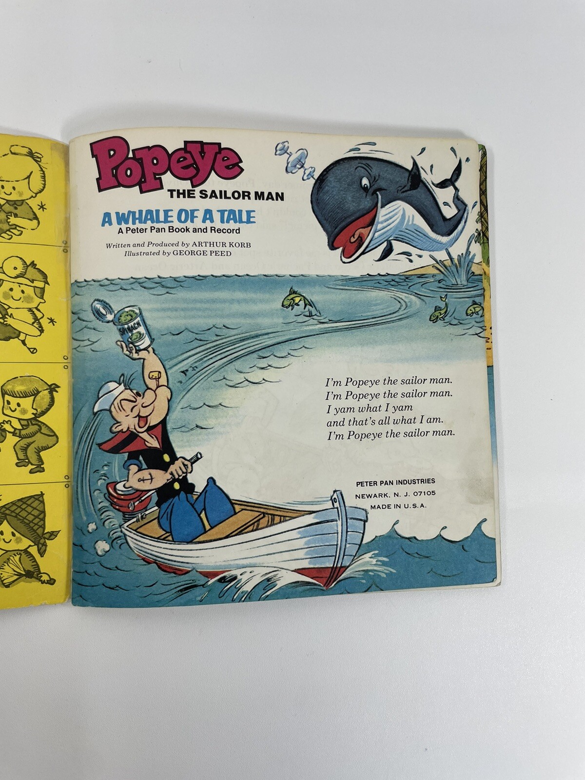 Vintage 1973 Popeye Book And Record Childrens | eBay