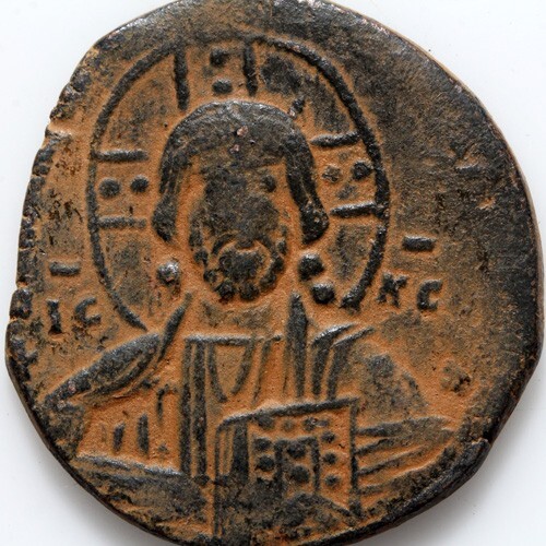 Byzantine coin Basil II and Constantine VIII, AE Class 2 anonymous ...