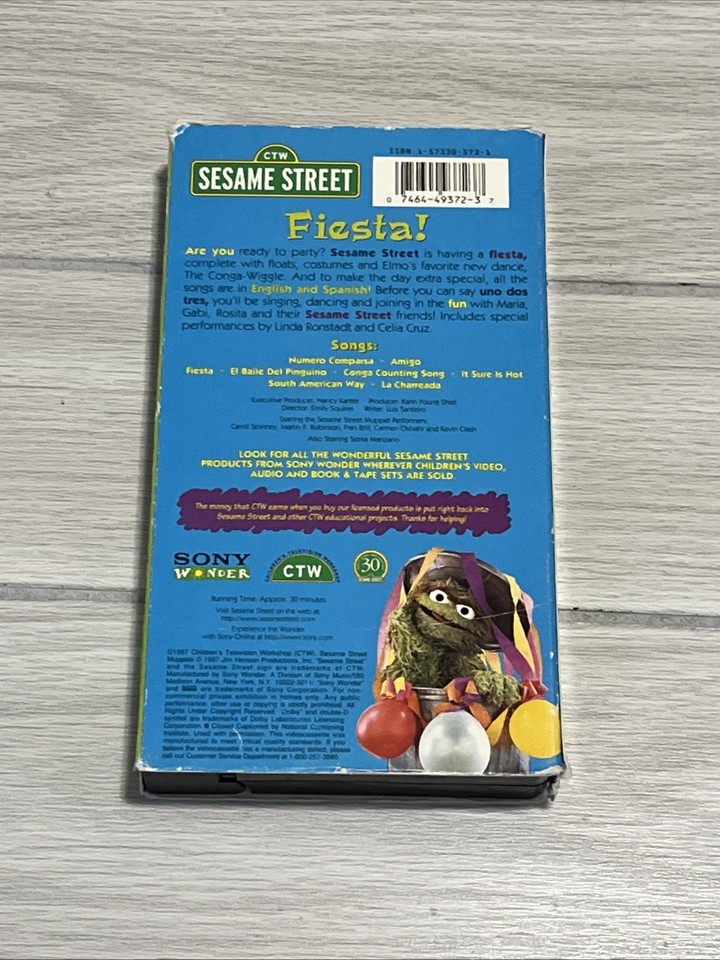 Sesame Street Fiesta Kids Guide to Life VHS 1998 English And Spanish ...