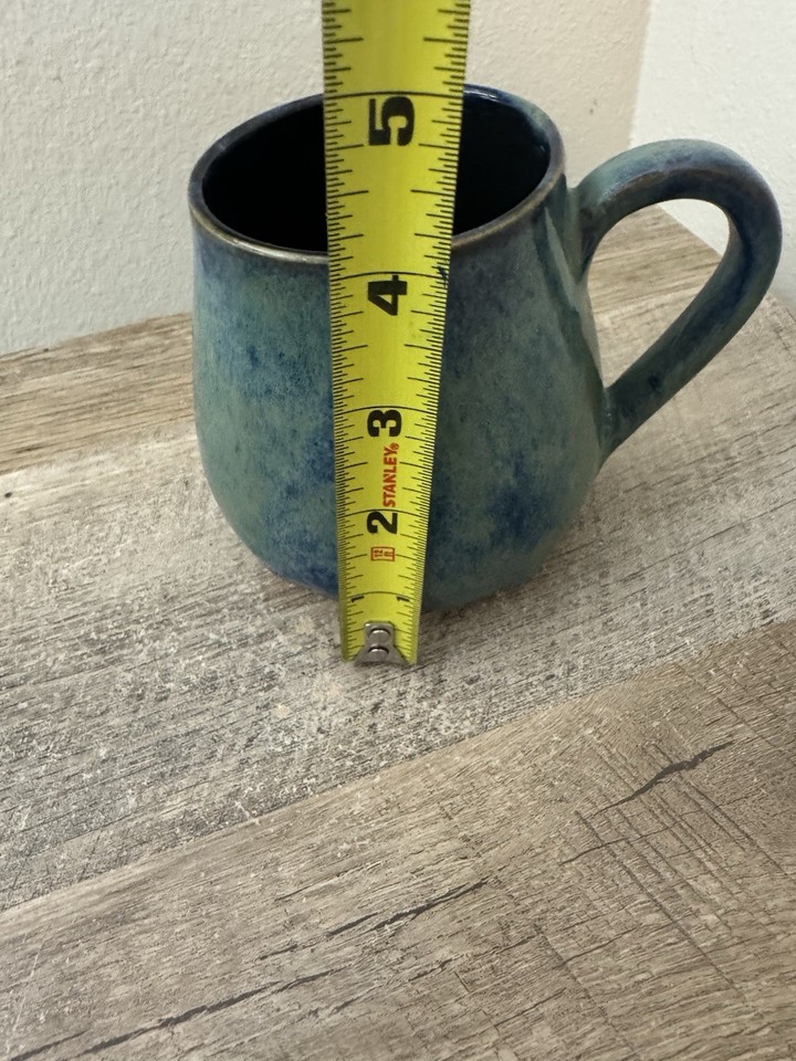 Humbled Hands Studio Pottery Coffee Mug Cup Green Blue | eBay