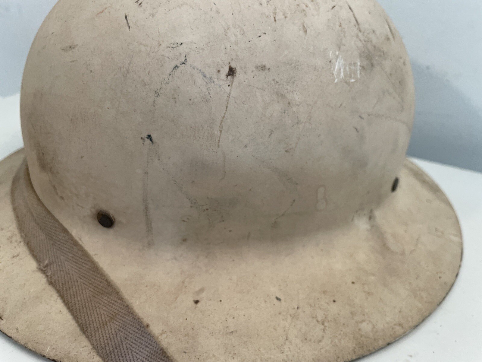 Vintage WWII Era Metal White Civil Defense OCD Helmet Doughboy #202 ...