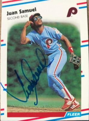 Juan Samuel Autographed 1988 Fleer #314 | eBay