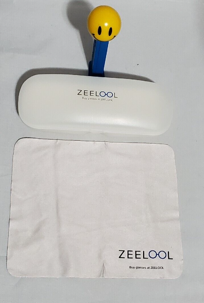 ZEELOOL Empty Eyeglass Hard Clamshell White Case with Cleaning Cloth | eBay