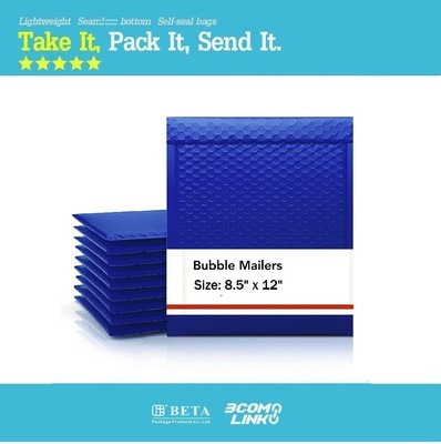 #2 8.5x12 .8.5x11 Poly Bubble Mailer Padded Envelope Bag Premium Navy ...