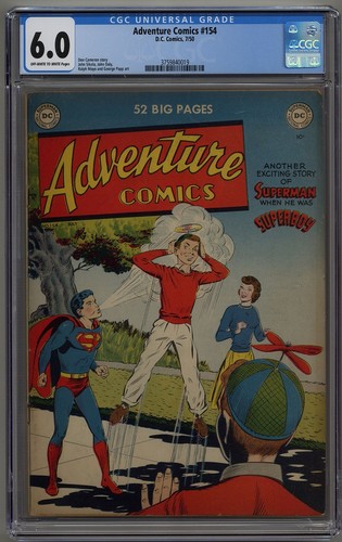 ADVENTURE COMICS #154 CGC 6.0 OFF-WHITE TO WHITE PAGES DC COMICS 1950 ...