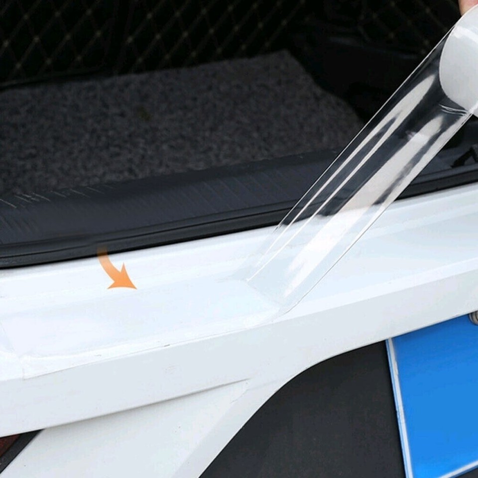 Anti-scratch Transparent Strip Car Door Protector Sill Scuff Cover ...