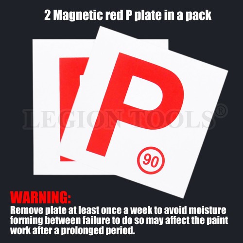 Red P Plate 2Pcs Magnetic with speed limit display for NSW P plate ...