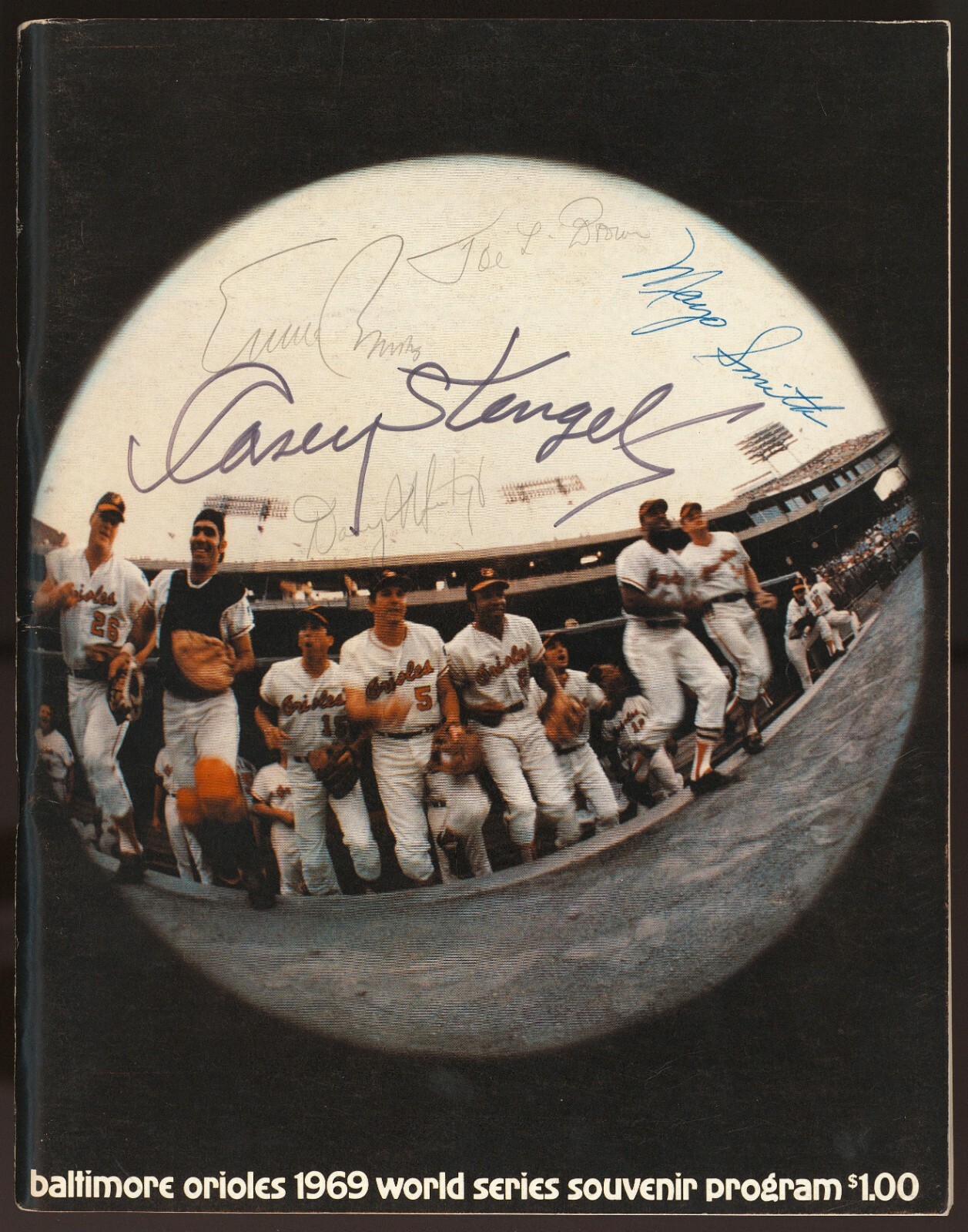 Casey Stengel Ernie Banks Danny Murtaugh Signed 1969 World Series ...