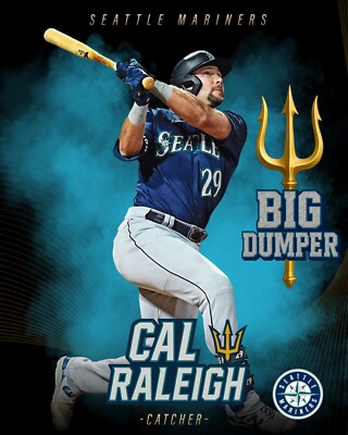 Cal Raleigh Seattle Mariners 8x10 glossy photo MLB Photo Big Dumper | eBay