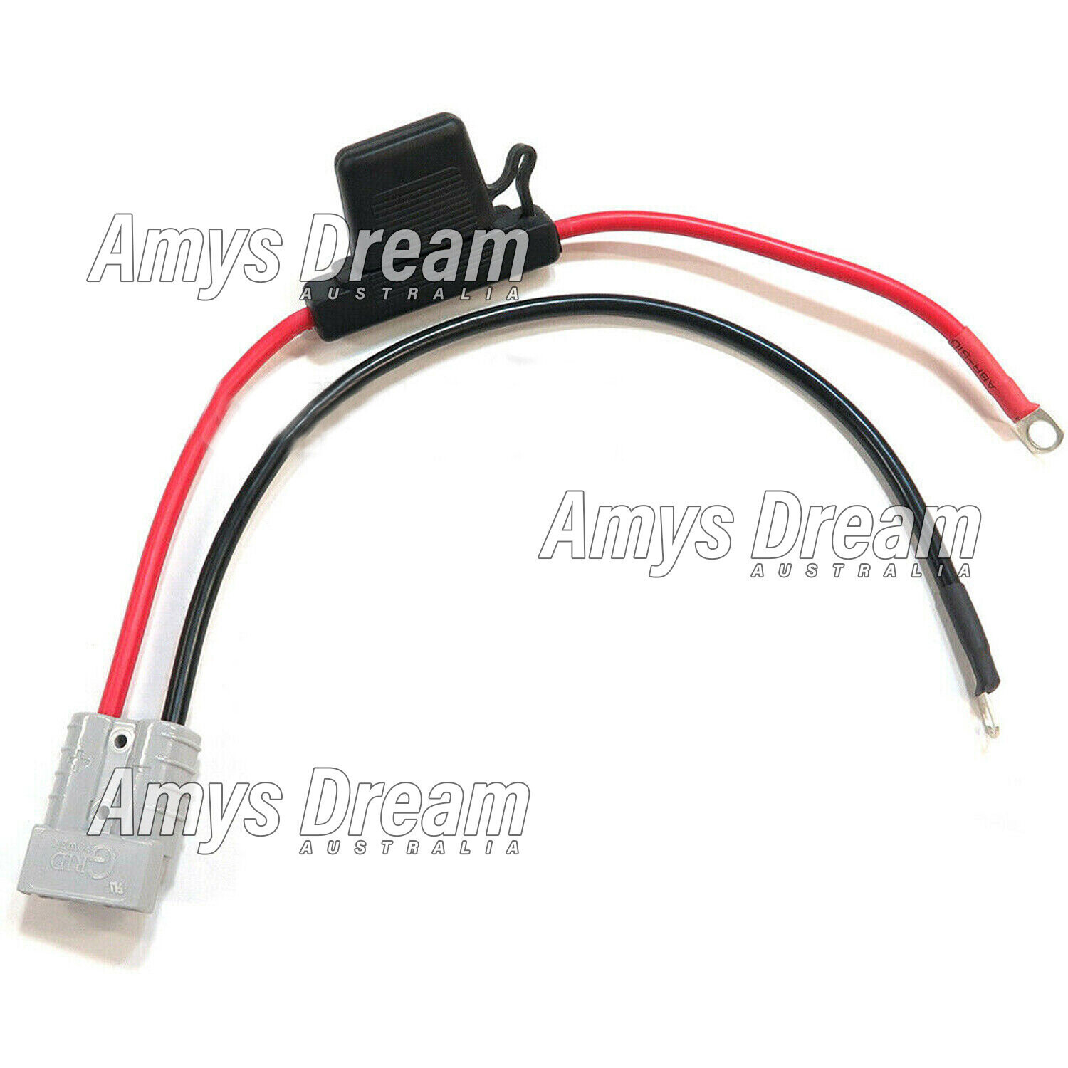 2pcs Anderson Lead 50 amp 50A plug to 8mm Lugs, 50amp cable lead 250mm ...