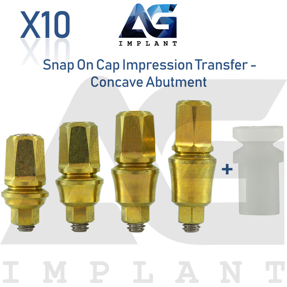 10 Snap On Cap Impression Transfer Concave Abutment Int Hex 2.42mm | eBay