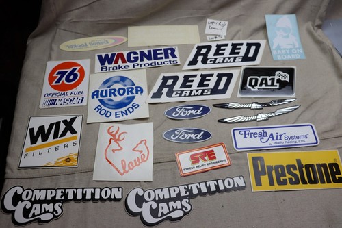 Vintage Lot of 20 Racing Stickers Decals Wix Competition Cams Prestone ...