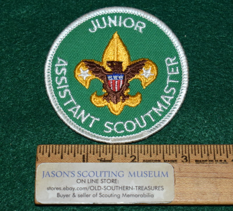 BOY SCOUT JUNIOR ASSISTANT SCOUTMASTER PATCH - PLASTIC BACK FREE ...