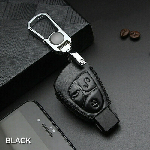 Leather Car Remote Key Fob Case Cover Bag For Mercedes Benz C R CL GL ...