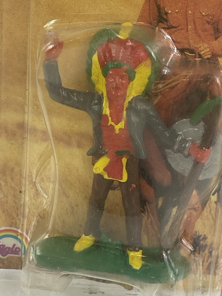 Agglo Die Cast Metal Cowboys & Indians Authentic Figure MISP 3" Indian ...