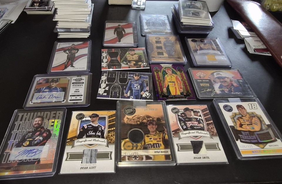 Racing Cards Lot of 65 Autographs & Relics Kyle Busch Jimmie Johnson ...