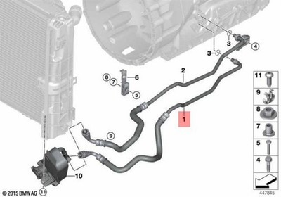 Genuine BMW E81 E82 E87 E87N E88 Oil Cooler Hose Pipe Inlet OEM ...