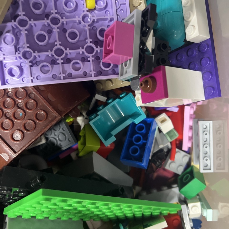 HUGE LOT OF LEGO SMALL PIECES, FIGURES, 16 POUNDS WITH LOCKING BASKET ...