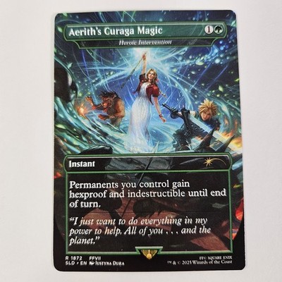 Aerith's Curaga Magic/ Heroic Intervention MTG Final Fantasy Secret ...