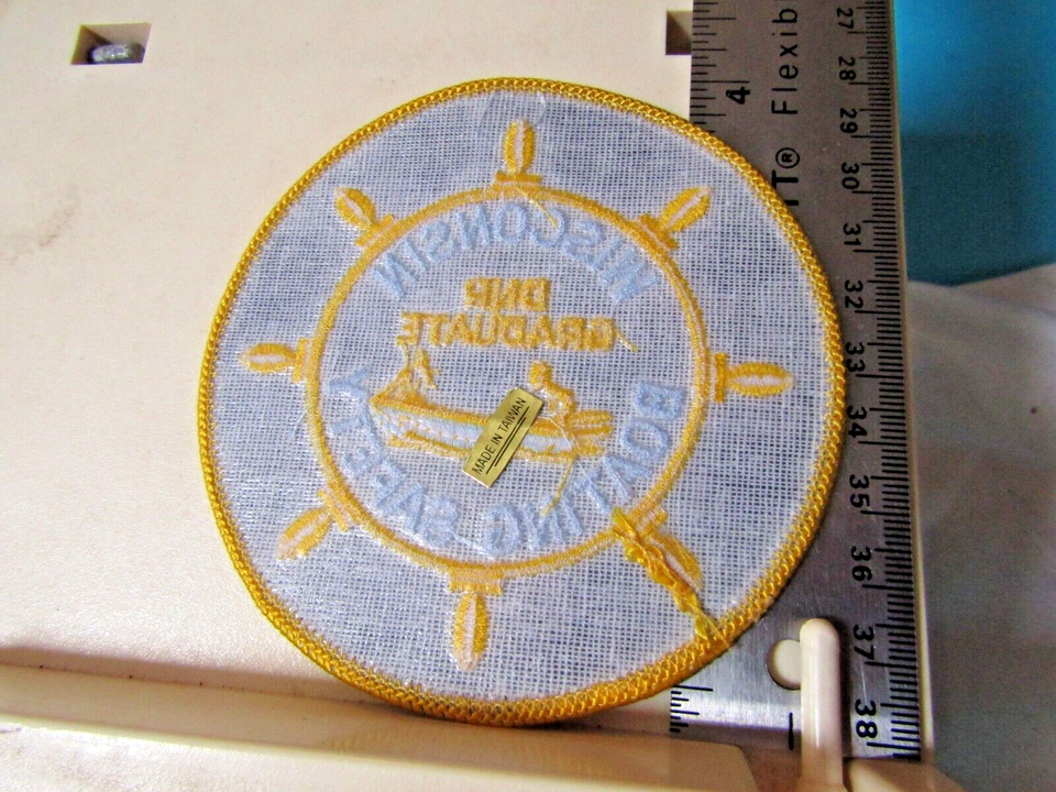 WISCONSIN BOATING SAFETY EDUCATION GRADUATE PATCH DNR NOS 4" made in ...