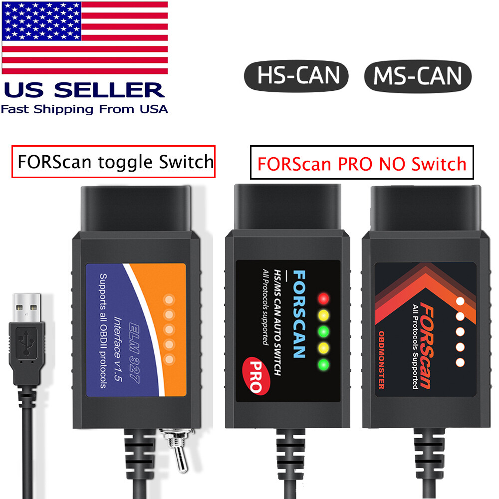 FORScan Software OBD2 Scanner Adapter USB Diagnostic Tool Cable for ...