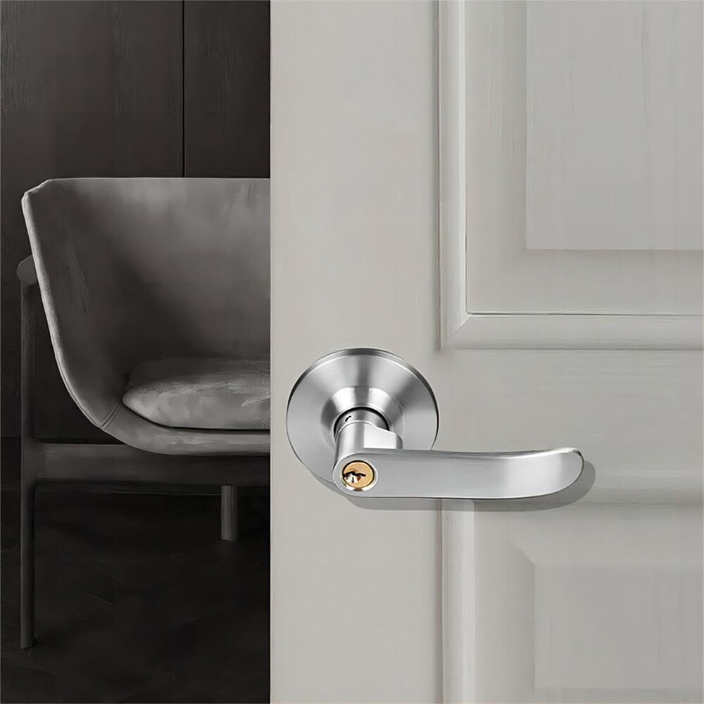 Lever Keyed Entry Door Lock Handle Entrance Passage Closet Lock Set ...