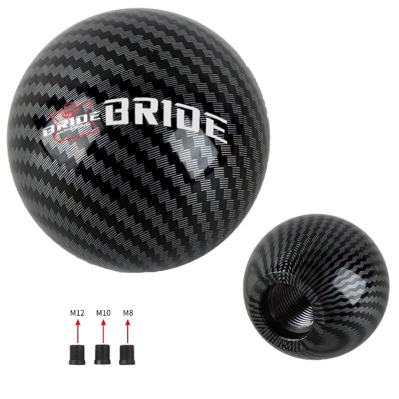 BRIDE Aluminum Carbon Fiber Ball Shift Knob Manual Car Racing Gear ...