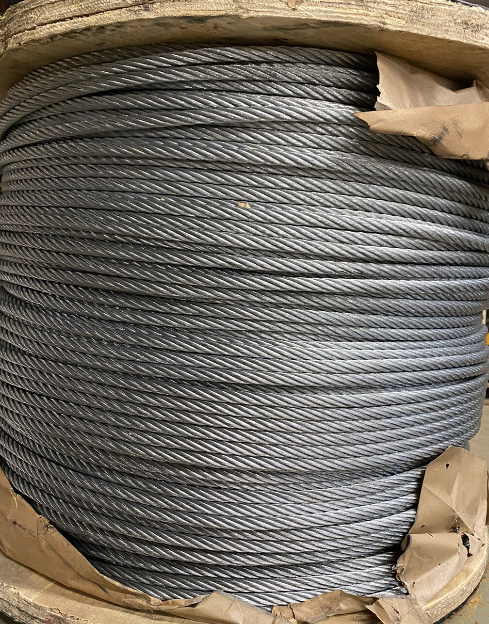 200’ Galvanized 5/8" Wire Rope Steel Cable IWRC 6-19 EIPS Grade Winch ...