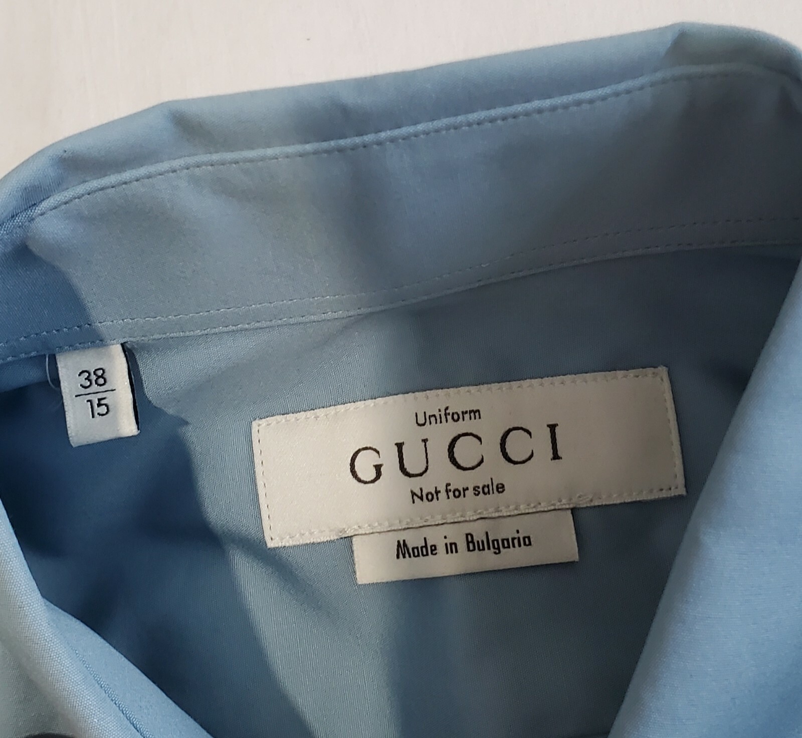 GUCCI Uniform great looking Blue Men's DRESS SHIRT - NWT - SIze 38/15 ...