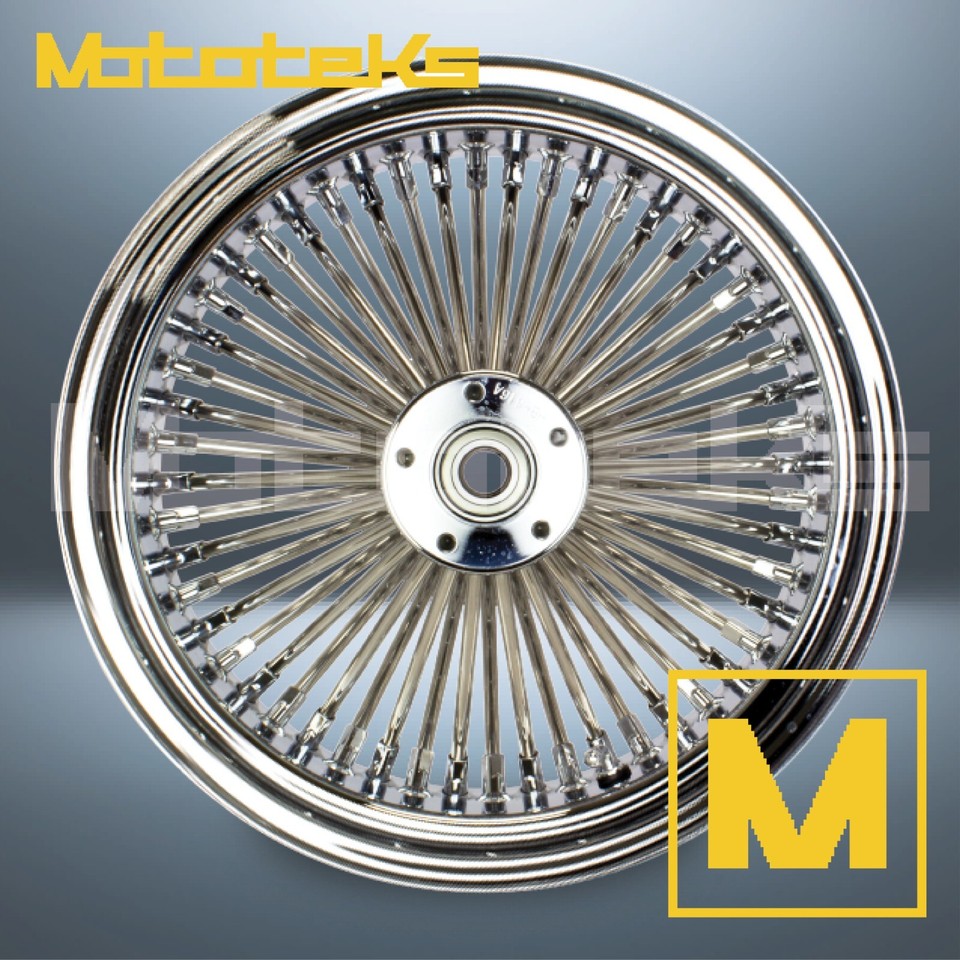 18" 18X4.25 FAT SPOKE WHEEL 52 STAINLESS SPOKES FOR HARLEY TOURING ...