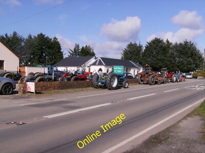 Photo 12x8 Tractor run, lunch break 1 Efailwen Caffi Beca busy with ...
