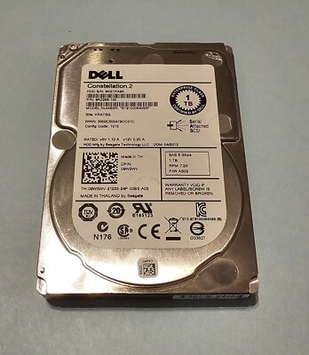 Dell Constellation.2 2.5" 1TB TH09W5WV2123324P00B5A03 SAS 6Gb/s HDD | eBay