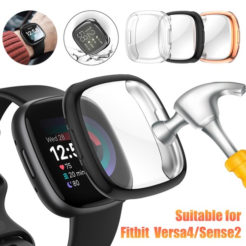3 Pc Watch Case TPU Screen Cover Protector for Fitbit Versa 4/Sense 2 ...