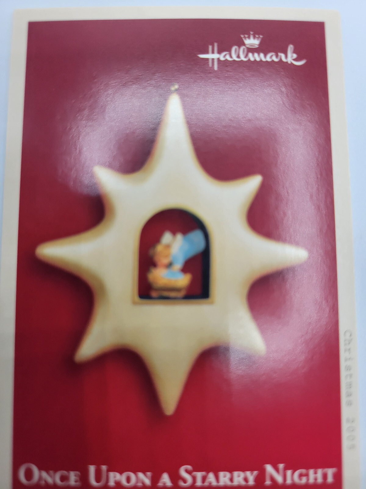 Christmas Hallmark Ornament ONCE UPON A STARRY NIGHT Angel 4" tall 2005 ...