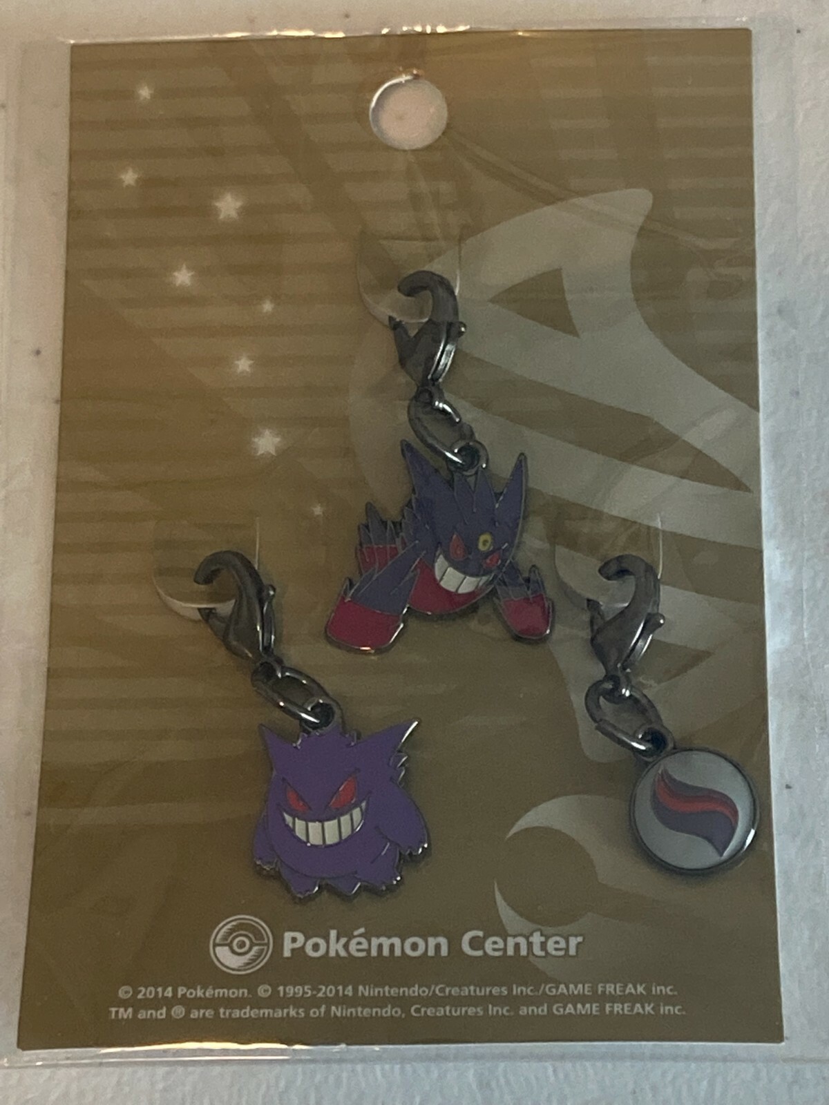 Pokemon Center Mega Gengar Stone Metal Keychain Charm Clip Sealed New ...