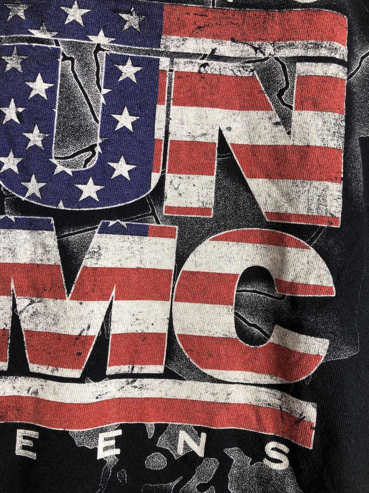 Run DMC Hollis Queens NY American Flag Anvil Graphic … - Gem