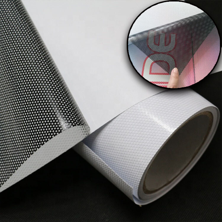 Perforated Exterior Mount One Way Vision Car Window Vinyl Film 42 ...