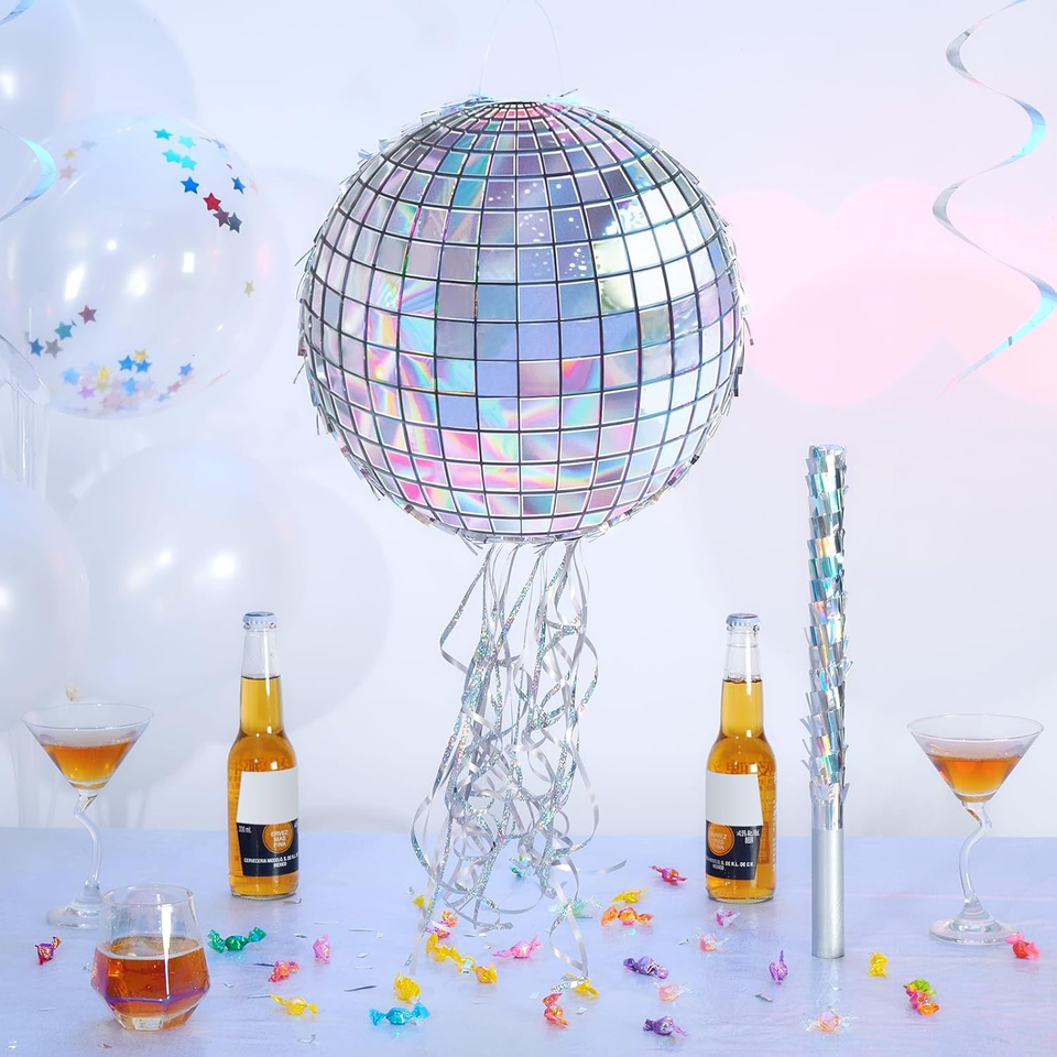 Disco Ball Piñata - Disco Party Decoration for Adult Birthday Party ...