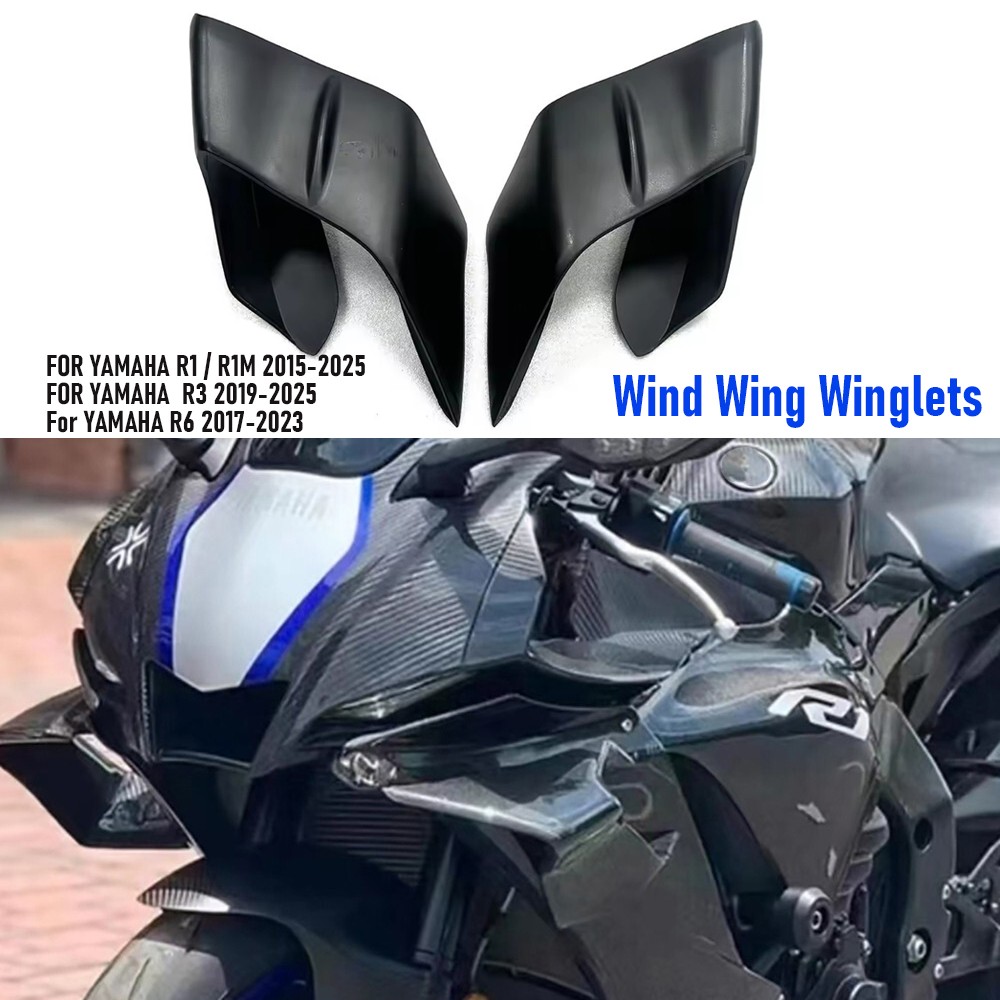 For YAMAHA YZF-R1/R1M R6 R3 Aerodynamic Fixed Wind Wing Winglets Matte ...