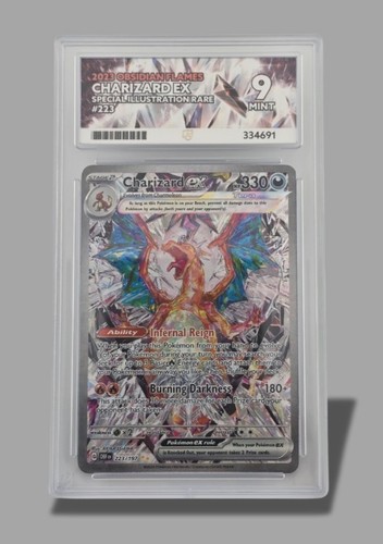 Charizard EX 223/197 SIR Obsidian Flames ACE 9 Slab – Pokémon Card Tera ...
