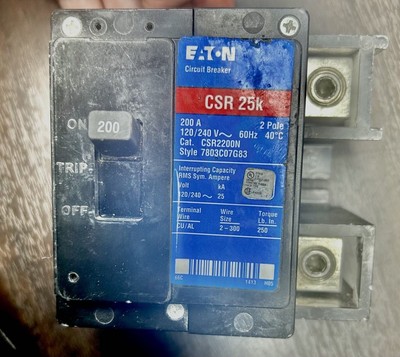 Eaton CSR2200N Type CSR Standard Circuit Breaker - Black 782113098463| eBay