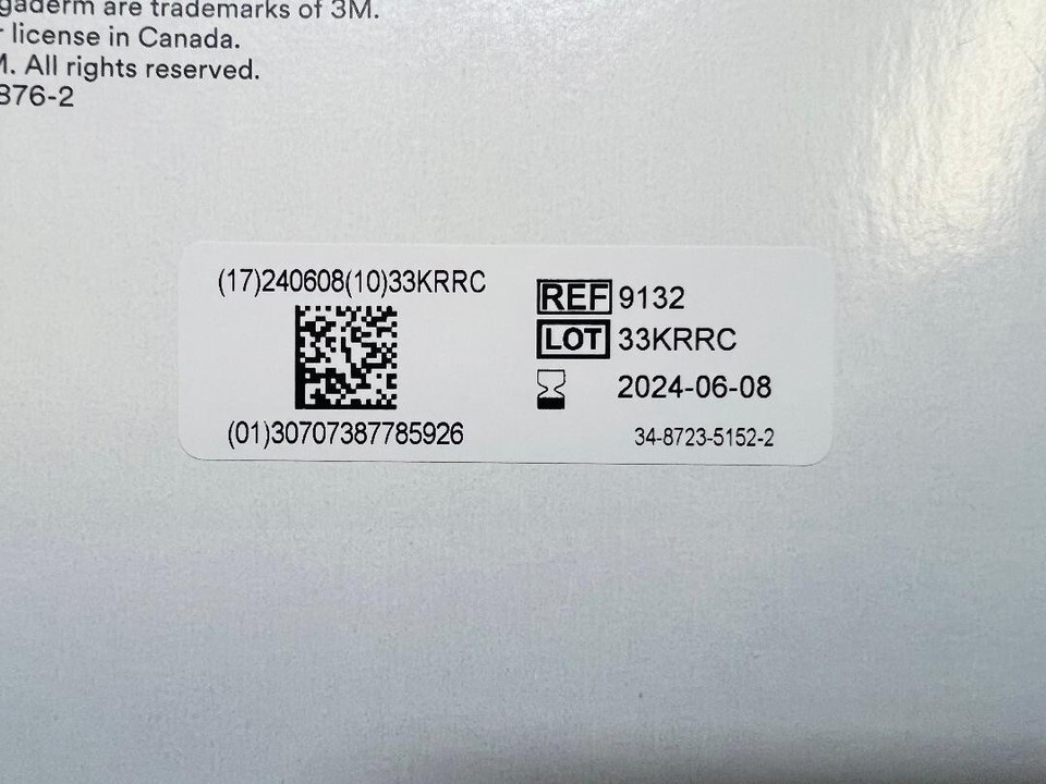 (25) 3M Tegaderm 9132 Antimicrobial I.V. Advanced Securement Dressing ...