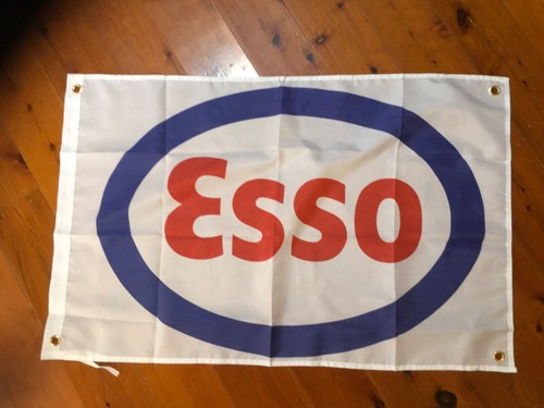 ESSO petrol advertising-banner sign mancave flag poster print man cave ...