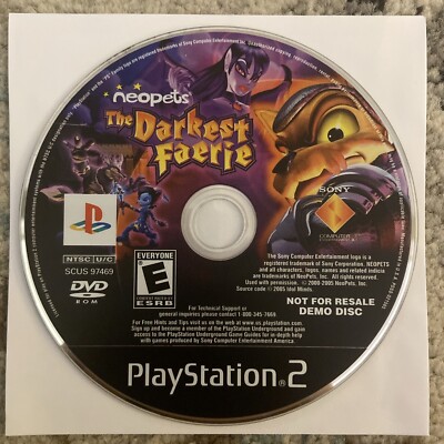 🔥 Neopets The Darkest Faerie Demo Disc (PlayStation 2 PS2) Mint Disc ...