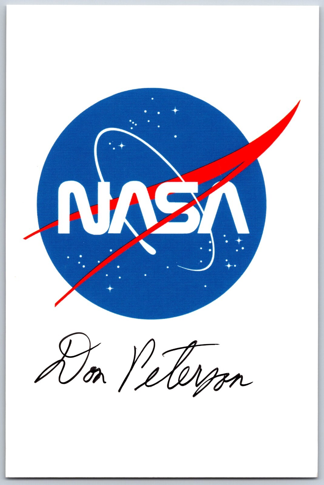 Donald Peterson Signed Autographed NASA Astronaut STS-6 Challenger ...